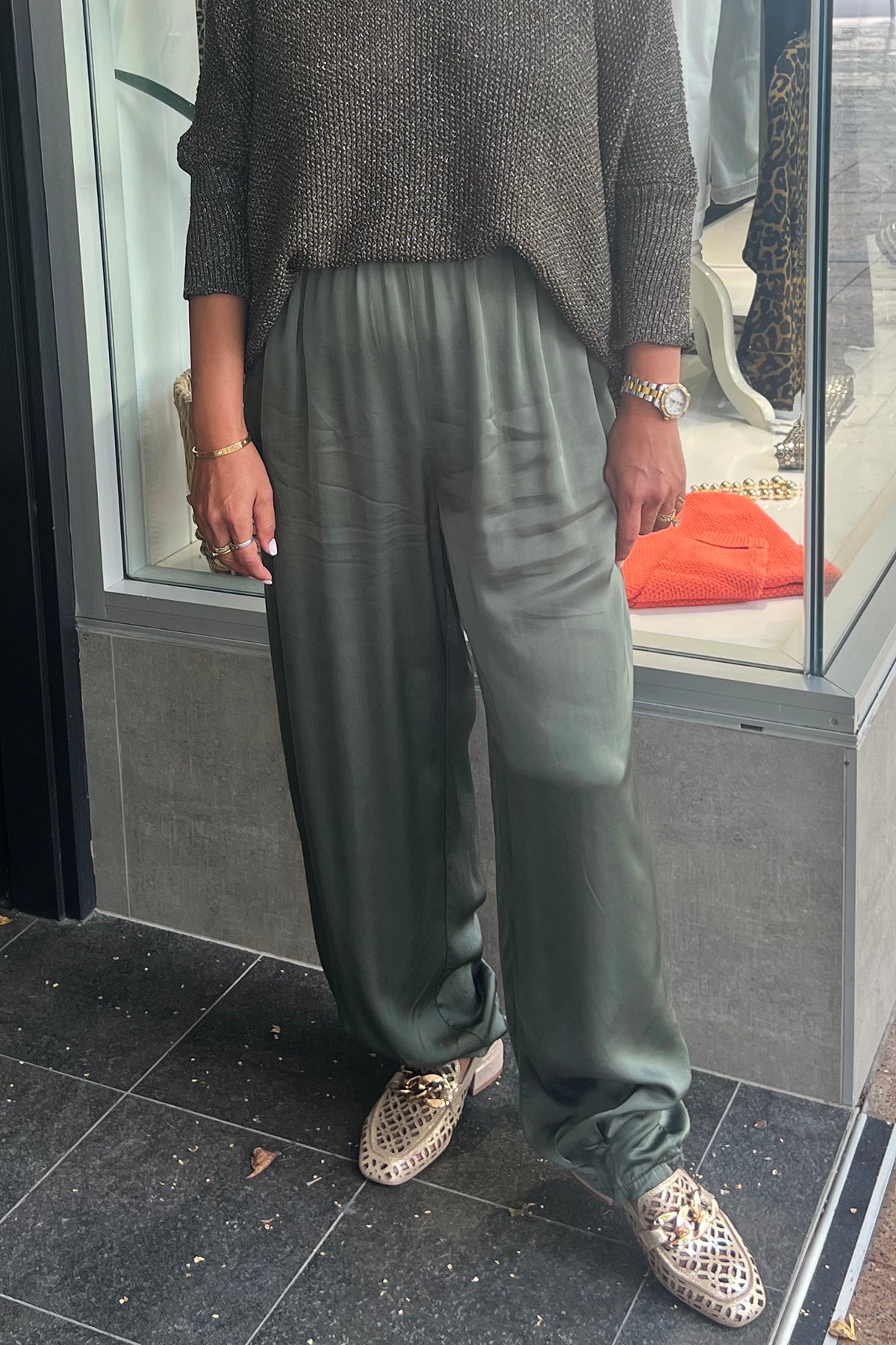 Cindy G Clothing | Women's Silk Blend Pants | Pizazz Boutique