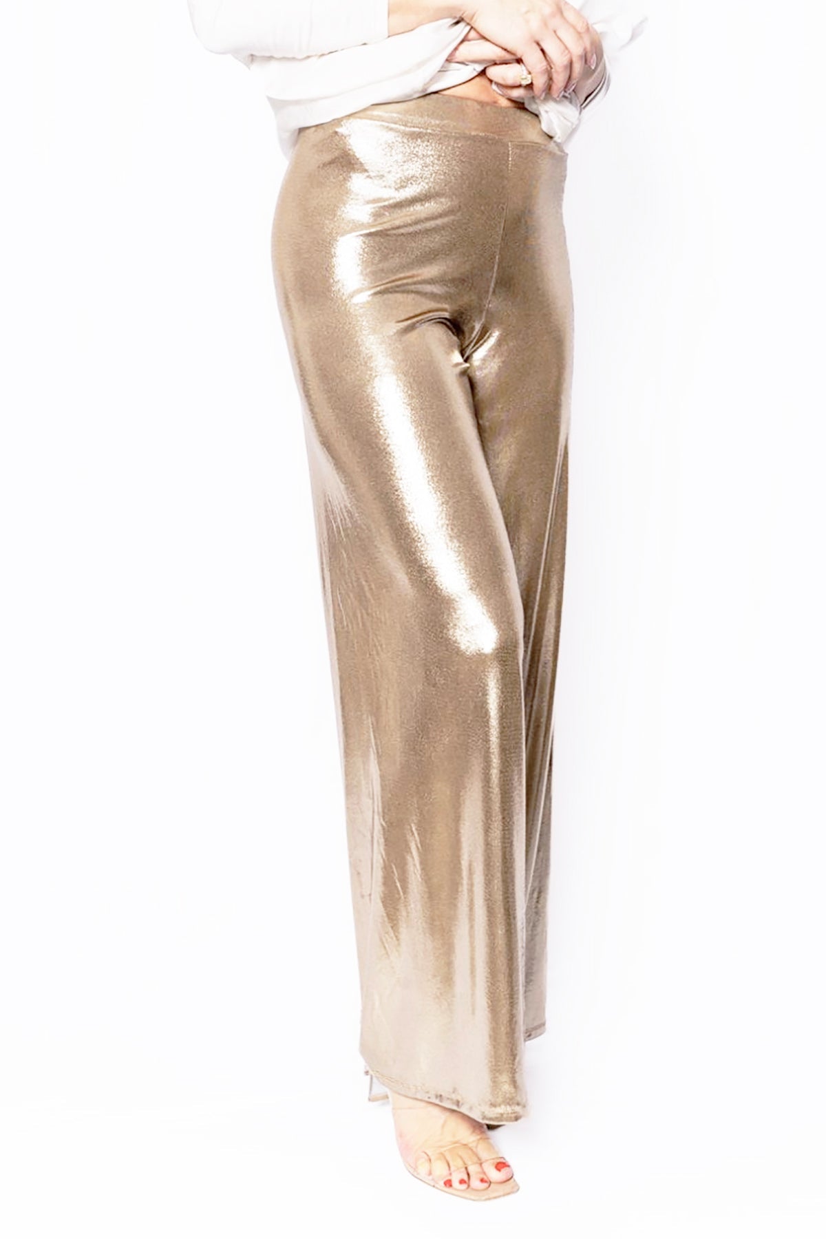 Liquido Champagne Pant - TIC10 – Pizazz Boutique