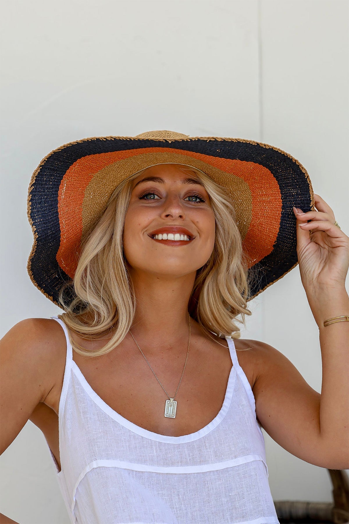 Riley Sun hat - Coral - SU10 – Pizazz Boutique